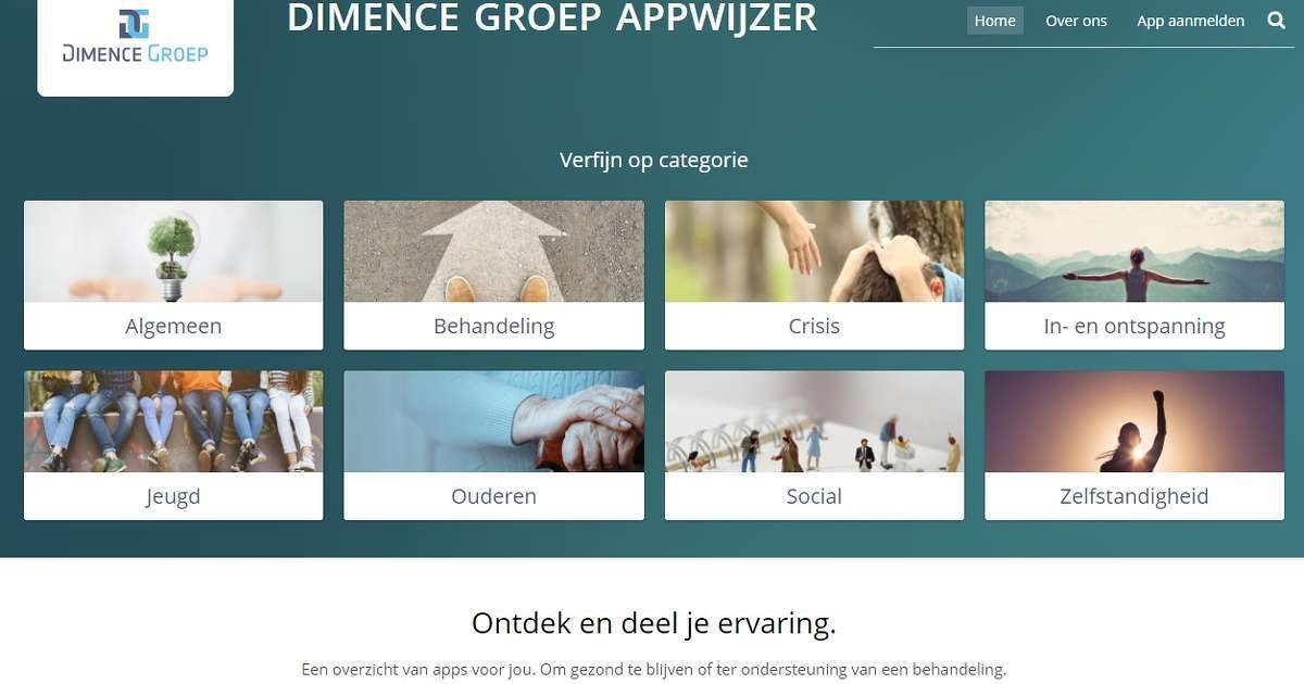 Dimence Groep lanceert appwijzer voor zelfhulp bij (mentale) gezondheid - 1Zwolle