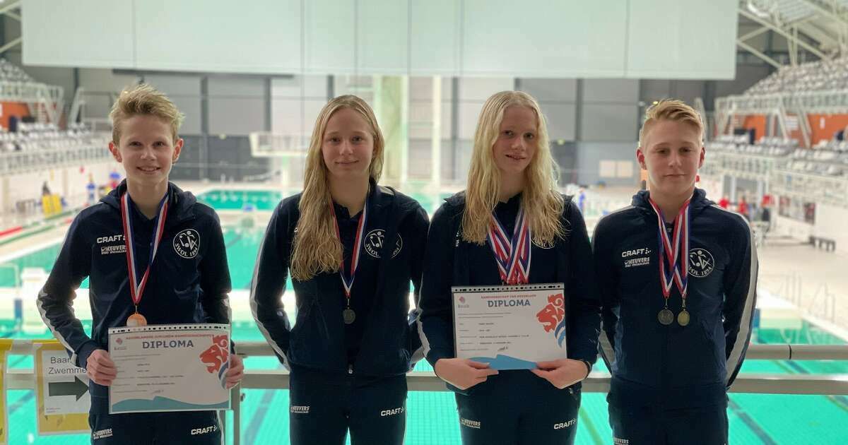 Grote medailleoogst voor junioren SWOL 1894 op NJK zwemmen - 1Zwolle